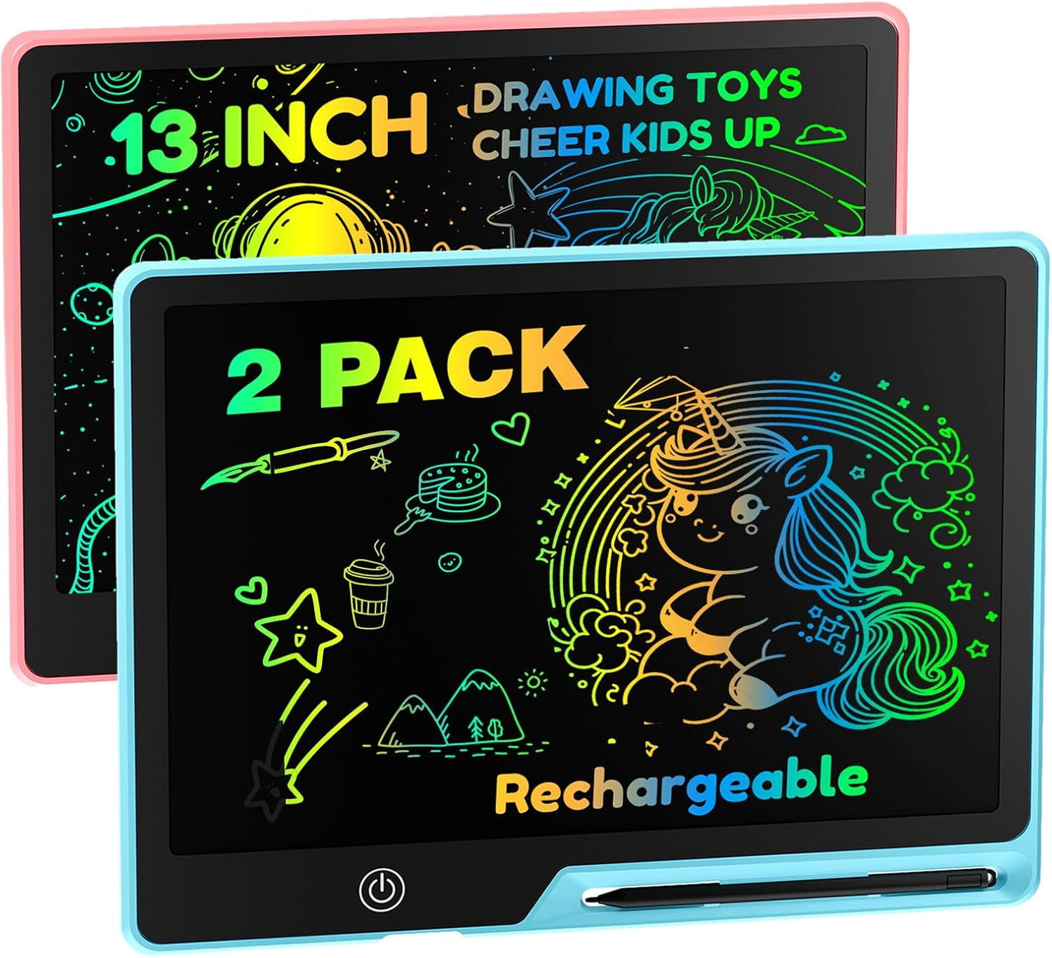 LCD Writing Tablet for Kids, Rechargeable Doodle Board Toys Gifts for 3 ...