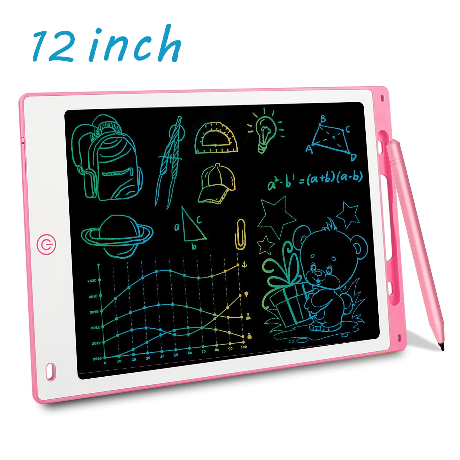 LCD Writing Tablet, TSV 12 in Reusable Doodle Drawing Board, Early ...