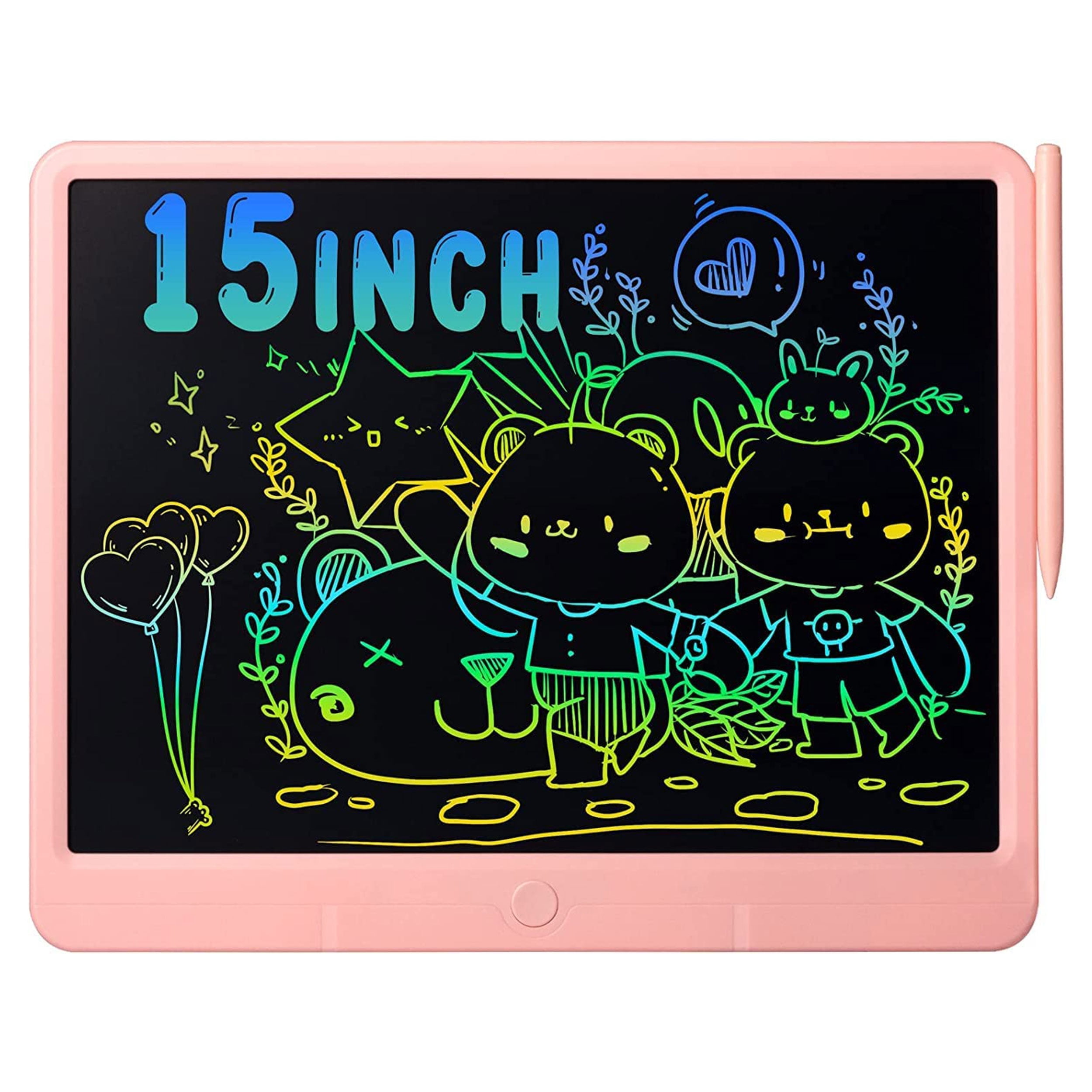 TUGAU 15 inch LCD Writing Tablet, Colorful Doodle Board for Kids and ...