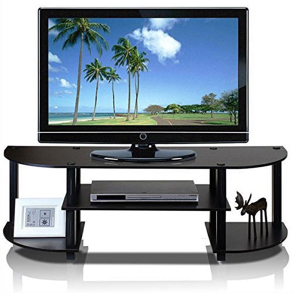 LCDM Espresso & Black TV Stand Entertainment Center - Fits up to 42 ...