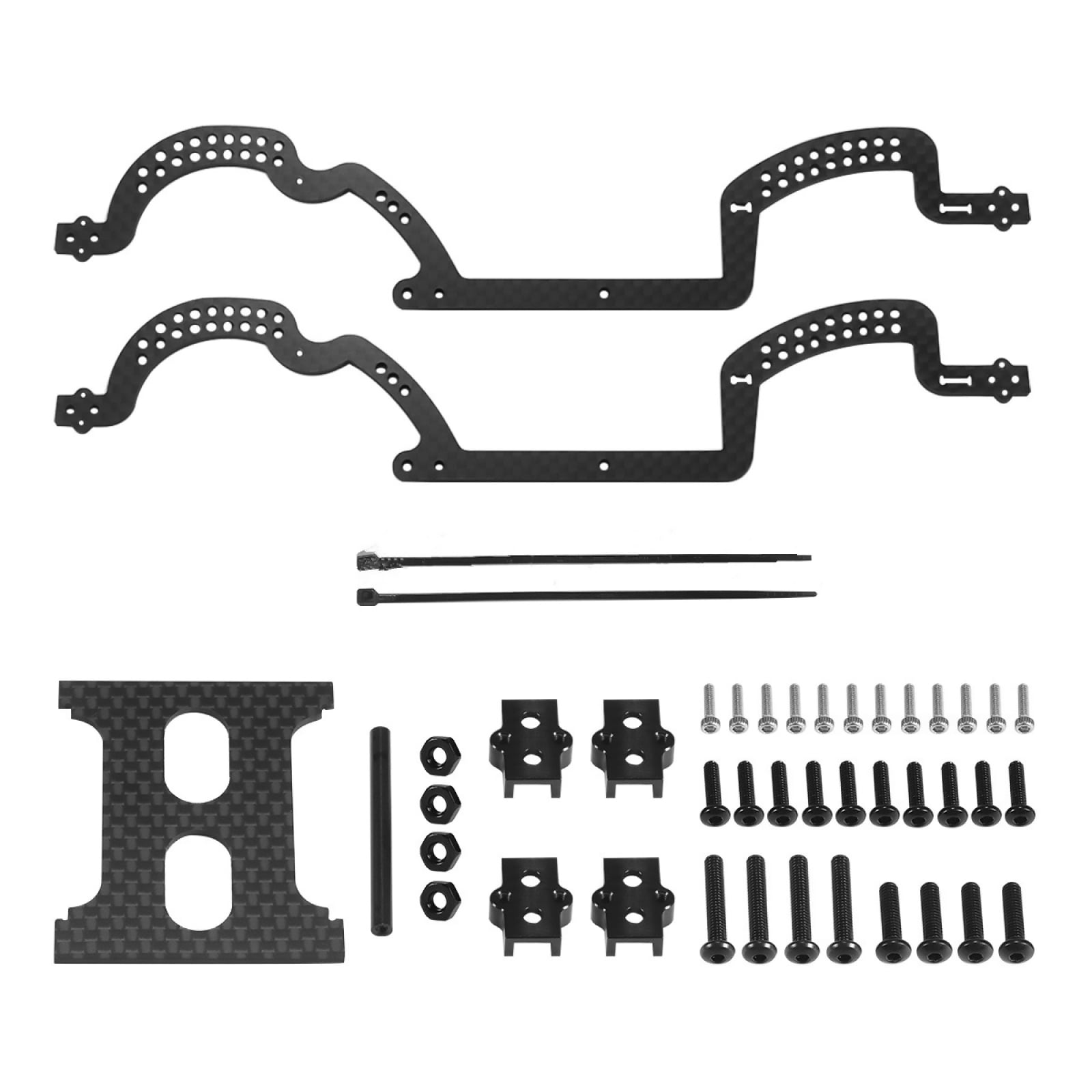 LCG Carbon Fiber RC Chassis Kit Frame Girder for Traxxas TRX4M Defender Crawler TAPDRA Spare ...