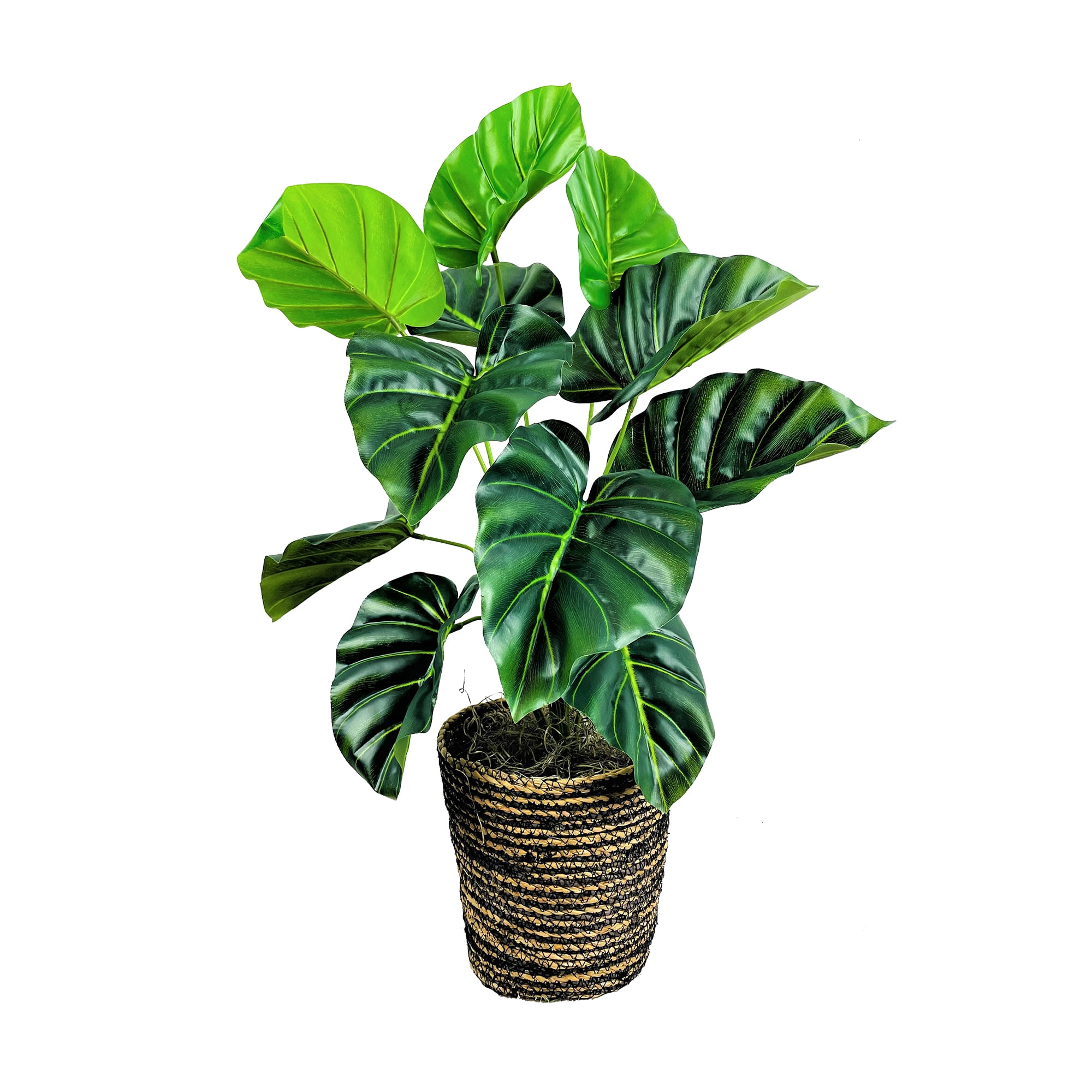 LCG Florals 30 Artificial Taro Plant - Decorative Basket - Walmart.com