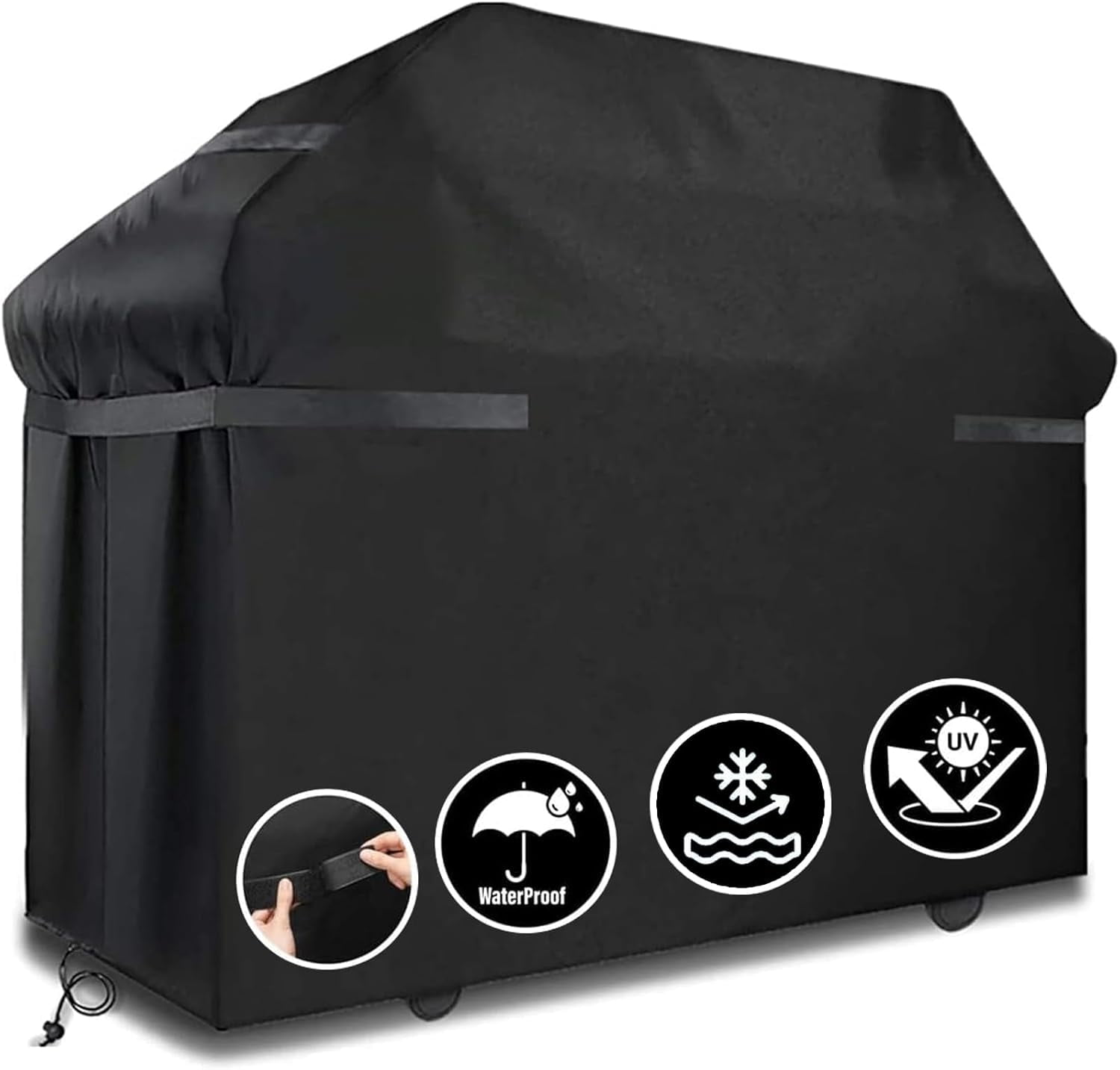 LCGOD Grill Cover, Heavy Duty BBQ Gas Grill Cover with Adjustable ...