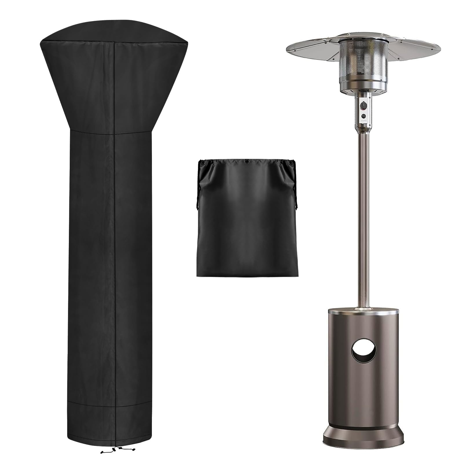 LCHOME Waterproof Outdoor Patio Heater Covers with Zipper and Storage ...