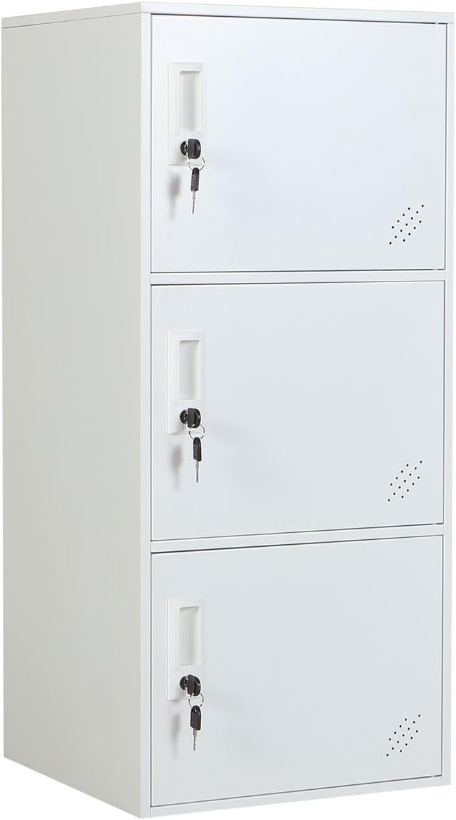 LCKOSAE 2 Door Vertical Stackable Storage Cabinet with Locking Doors ...