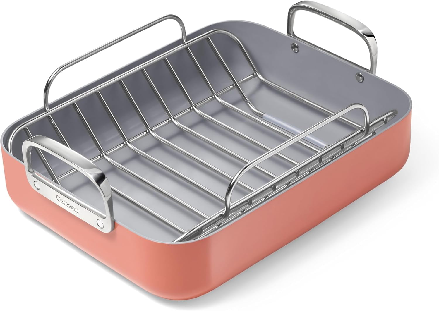 LCKOSAE Roasting Pan - 16x13\u201D Roasting Pan with Rack - Non-Stick ...