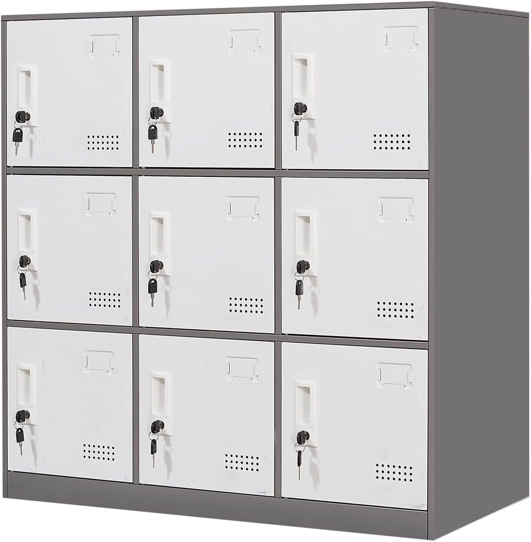LCKOSAE Student Locker Organizer Multi-Door Steel Locker Small Locking ...