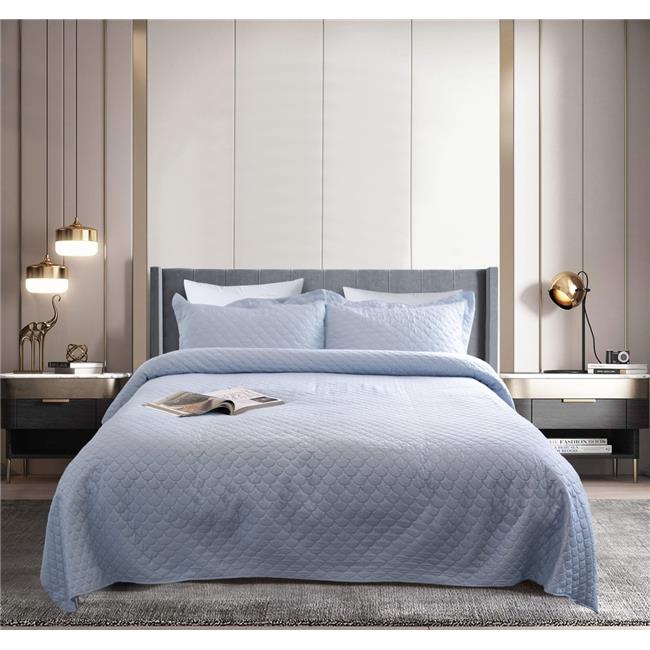 LCM Home Microfiber Pinsonic Quilt Set - Walmart.com