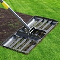 LCOKEIY Lawn Leveling Rake, Level lawn Tool 17" x 10", 5ft Adjustable ...
