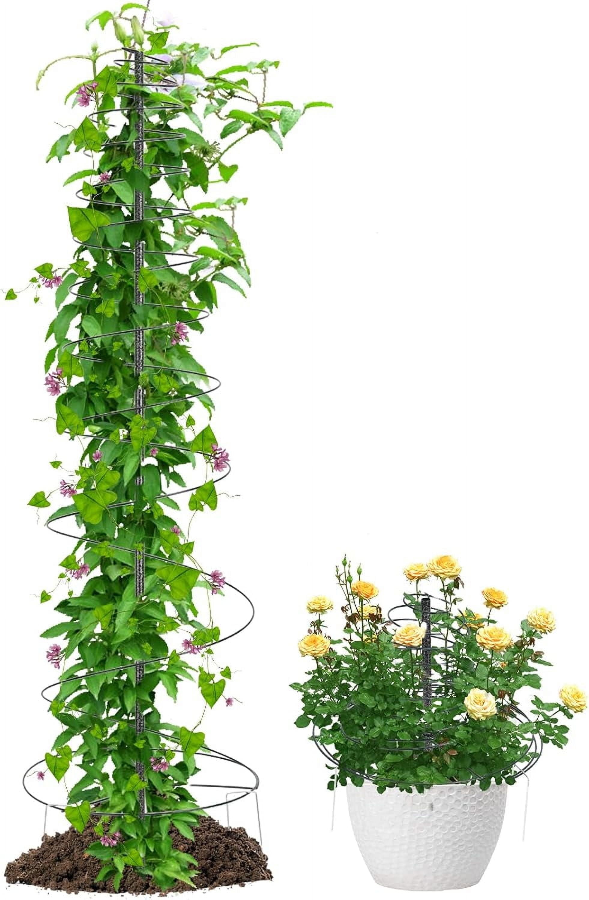 LCOKEIY Tall Garden Trellis for Climbing Plants, 45" Metal Plant ...