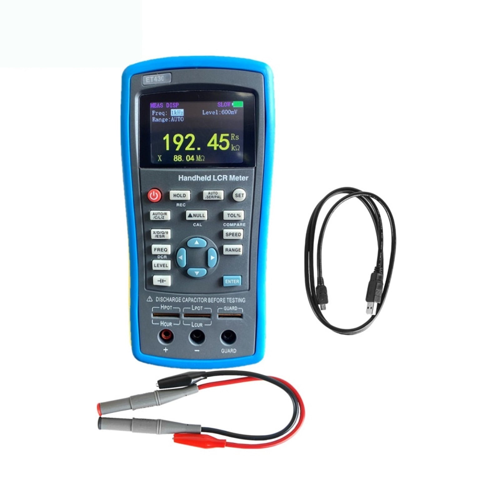 LCR Digital Bridge Meter ET430 ET432 USB Handheld High Precision Capacitance Inductance ...