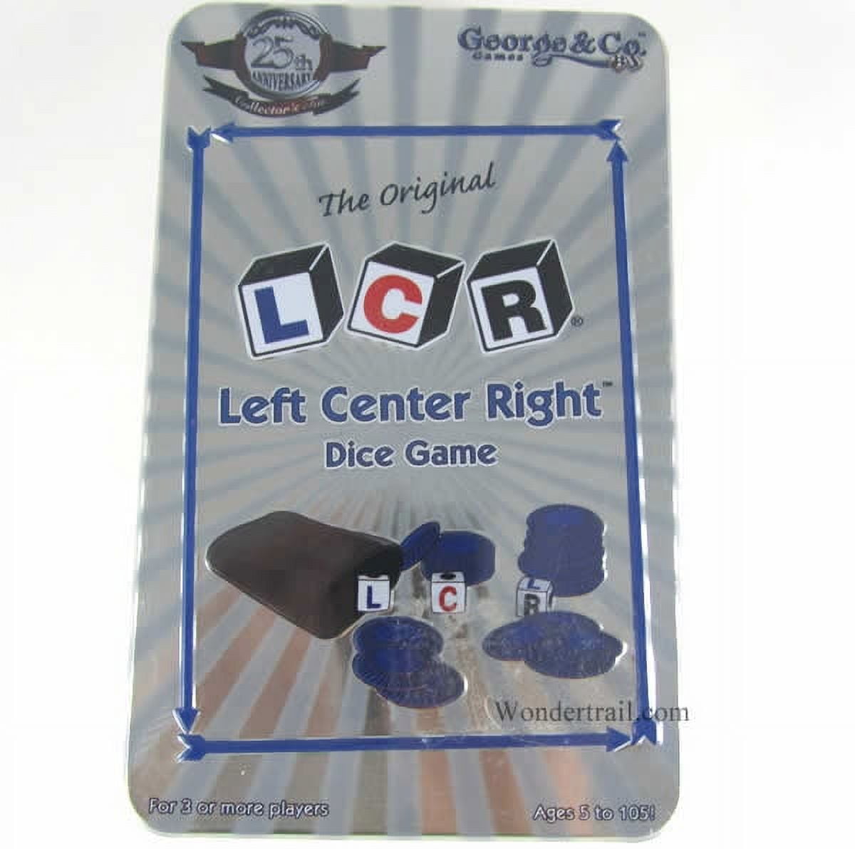 LCR (Left-Center-Right) Anniversary Edition Dice Game Koplow Games - Walmart.com