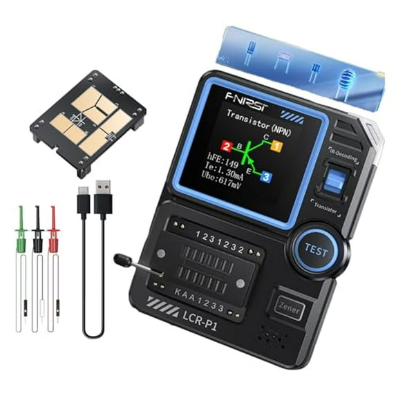 LCR‑P1 capacitor & component tester, MOS/NMOS/diode/triode/inductance ...