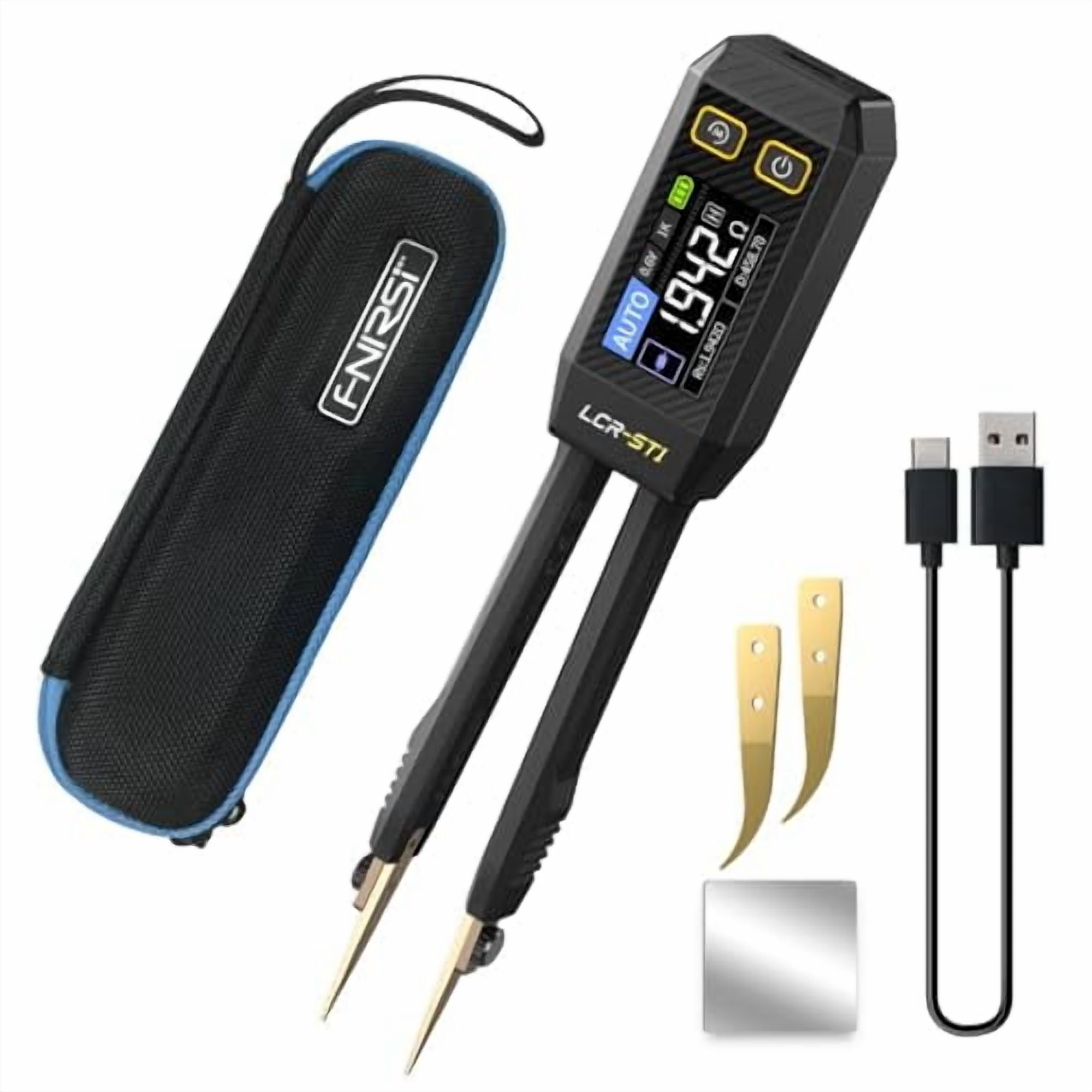 LCR-ST1 Mini Smart Bridge Tweezer LCR SMD Tester Resistance Capacitance ...