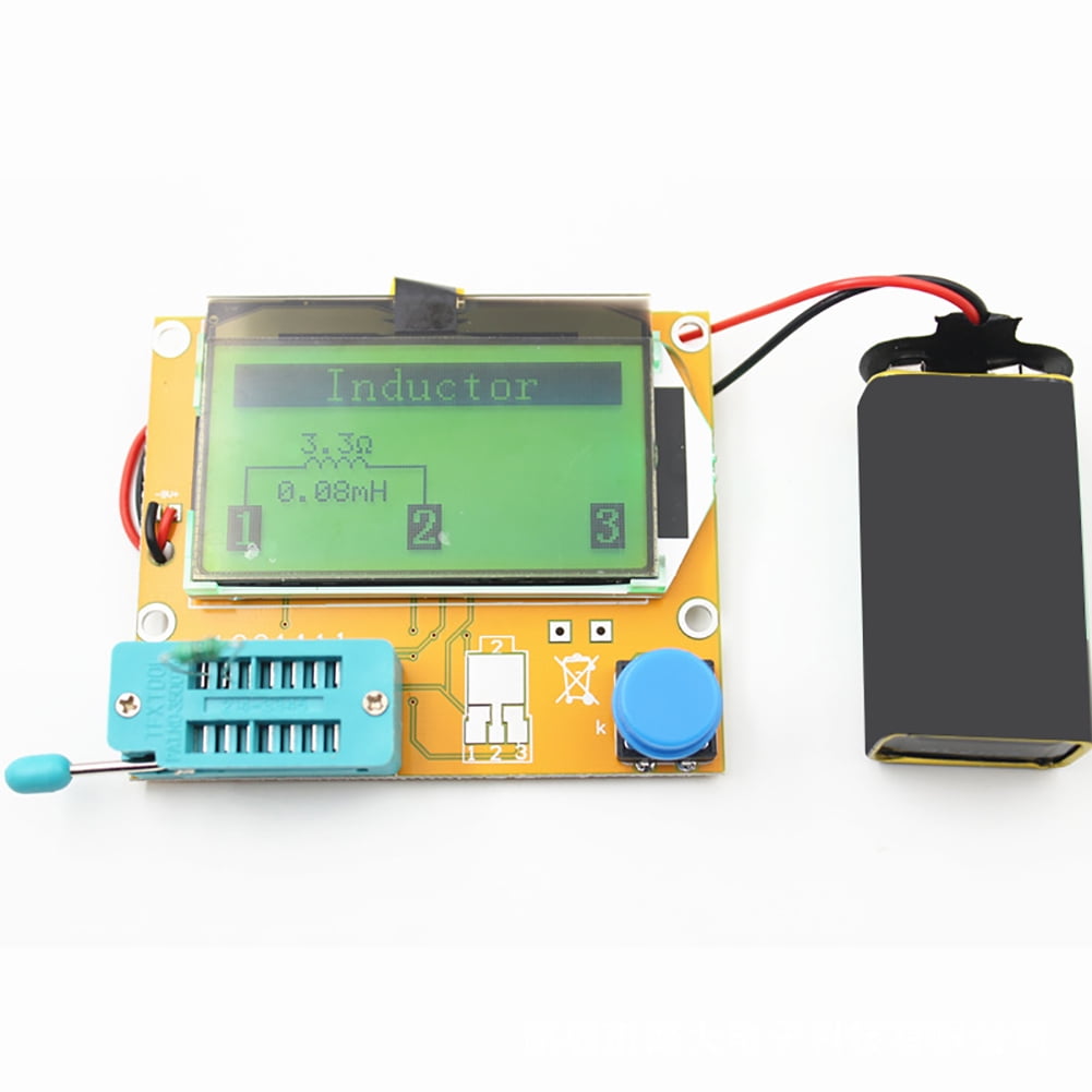 LCR-T4 12864 9V LCD Digital Transistor Backlight Diode Triode ESR Meter ...