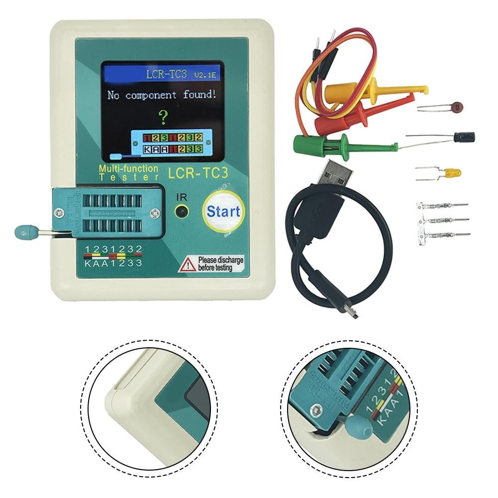 LCR-TC3 Transistor Tester Zener Diode Tester TFT Regulator NPN PNP ...