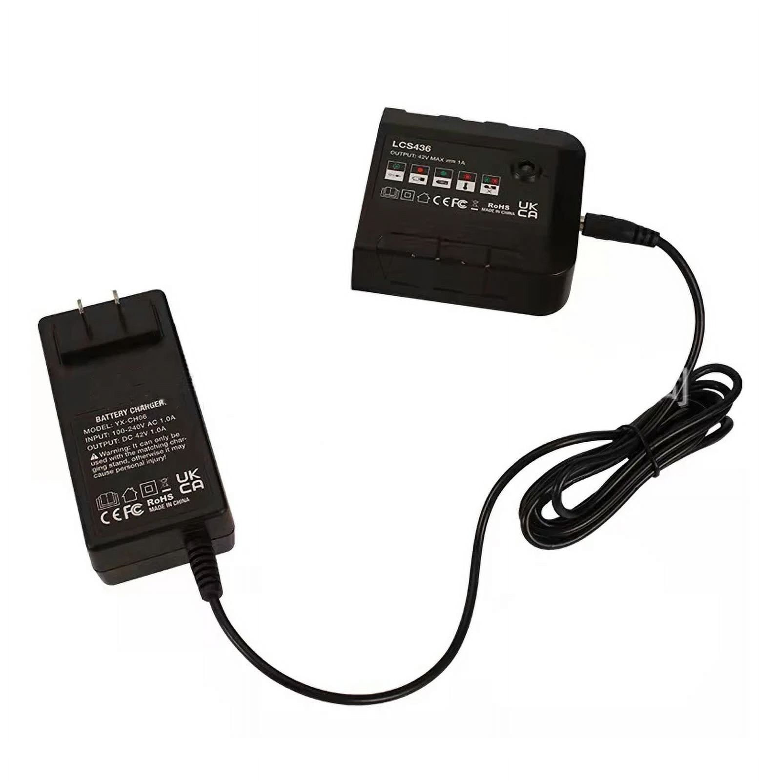 LCS436 Lithium Battery Charger For Black Decker 36V 40V Li-ION Battery LBX1540 LBX2040 LBX2540 ...