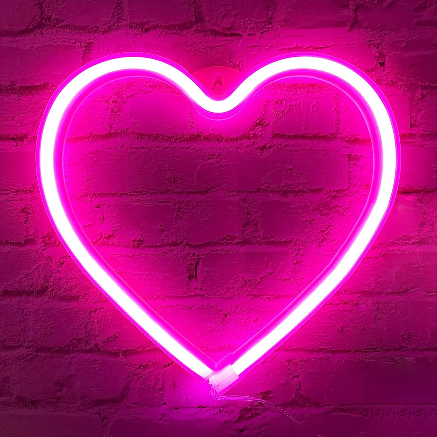 Northlight 13.5" Neon Style LED Lighted Valentine's Day Heart Window ...