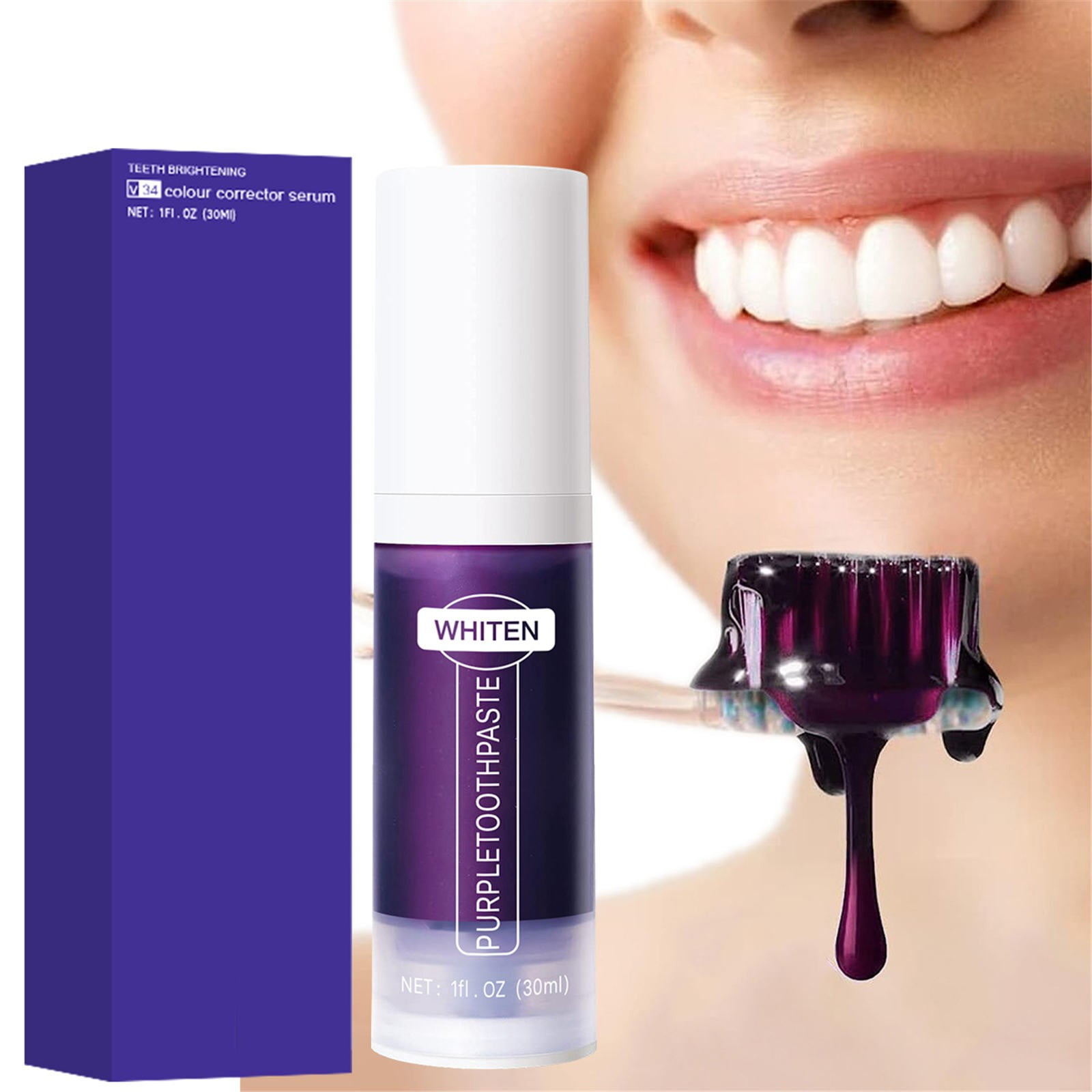 LCSWHBH Beauty Makeup Purple toothpaste Purple toothpaste Cosmetic ...
