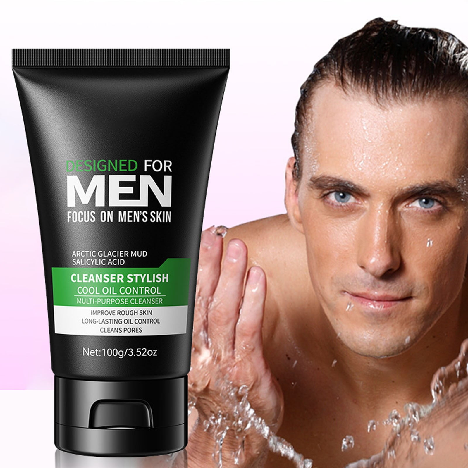 LCSWHBH Makeup Mens Face Wash Skin Care Set Daily Moisturizing Face ...