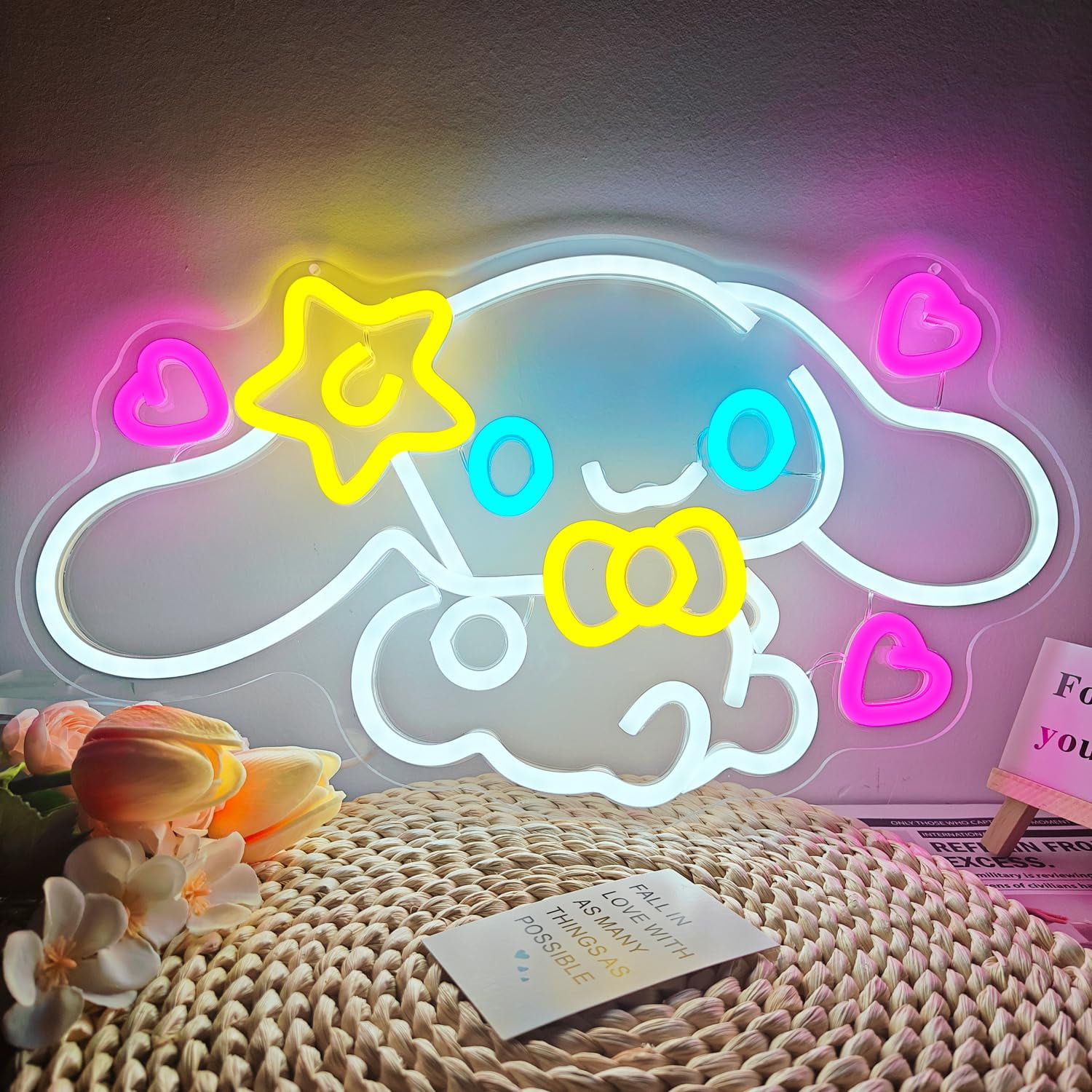 LCSign Cinnamoroll Neon Sign Anime Neon LED Signs, Dimmable Neon Light ...