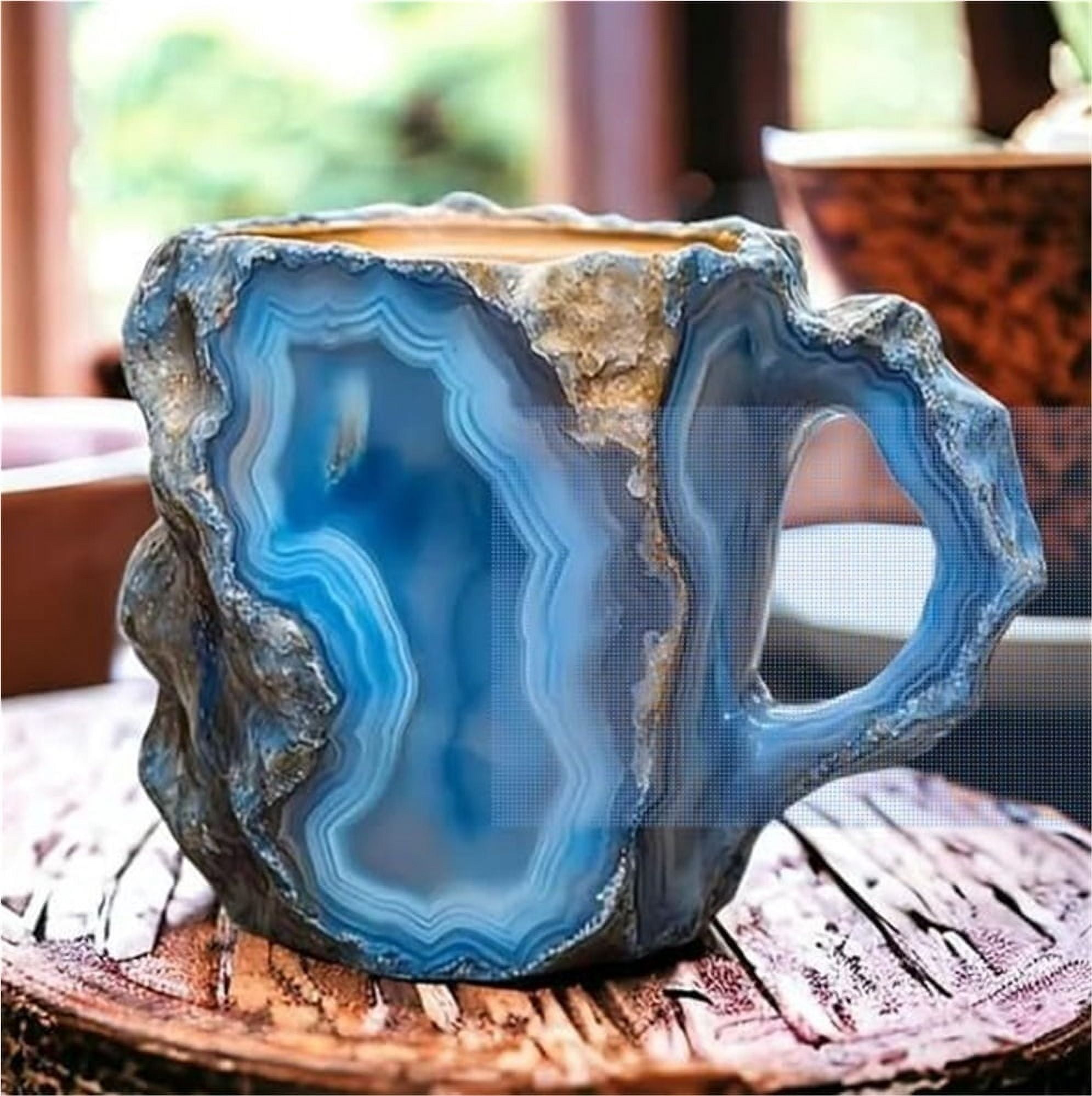 LCYY Mineral Crystal Coffee Mugs LuxeGem Mug Mineral Coffee Mugs Unique ...
