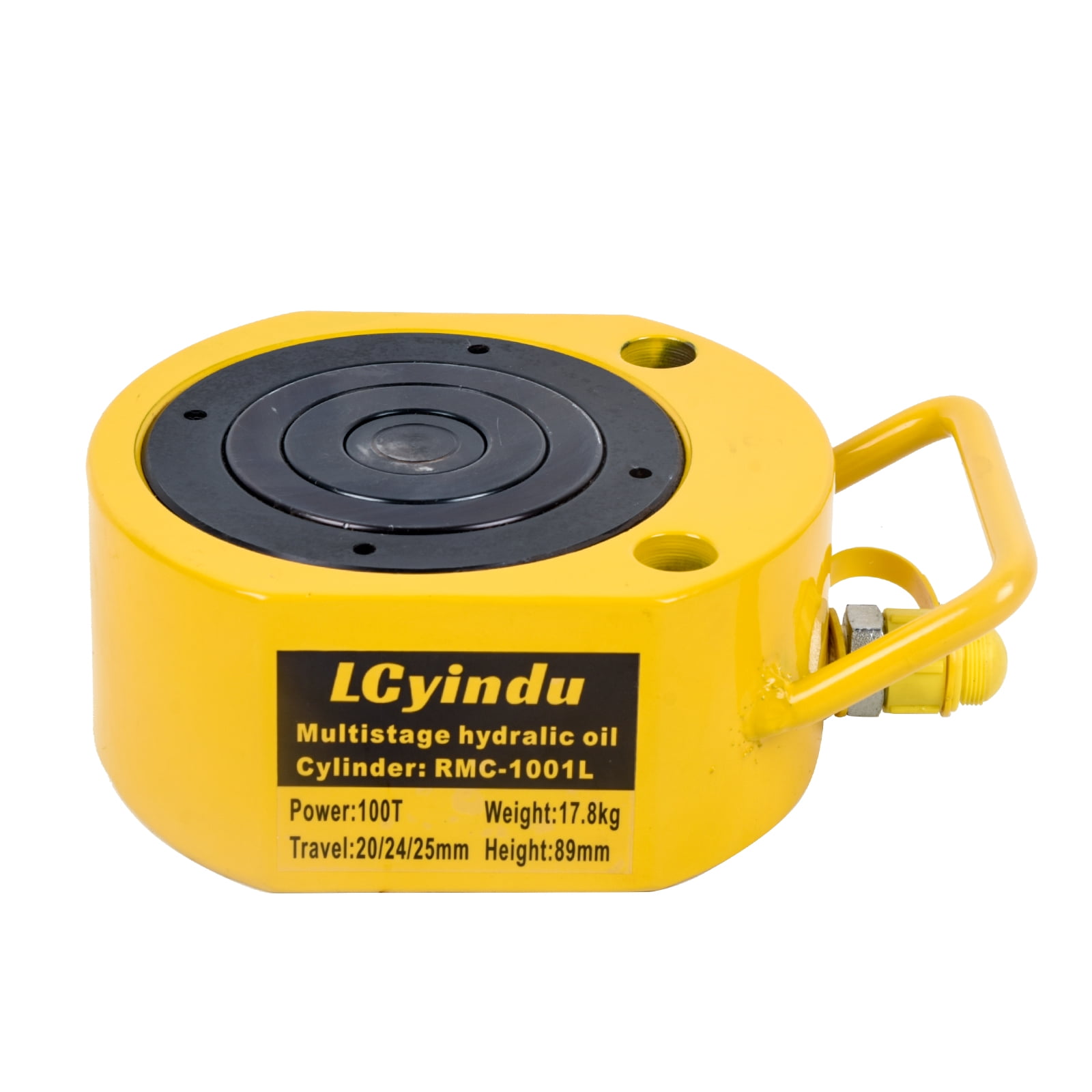 LCyindu 100T Hydraulic Cylinder Jack 2.72"(69mm) Stroke Solid Single ...