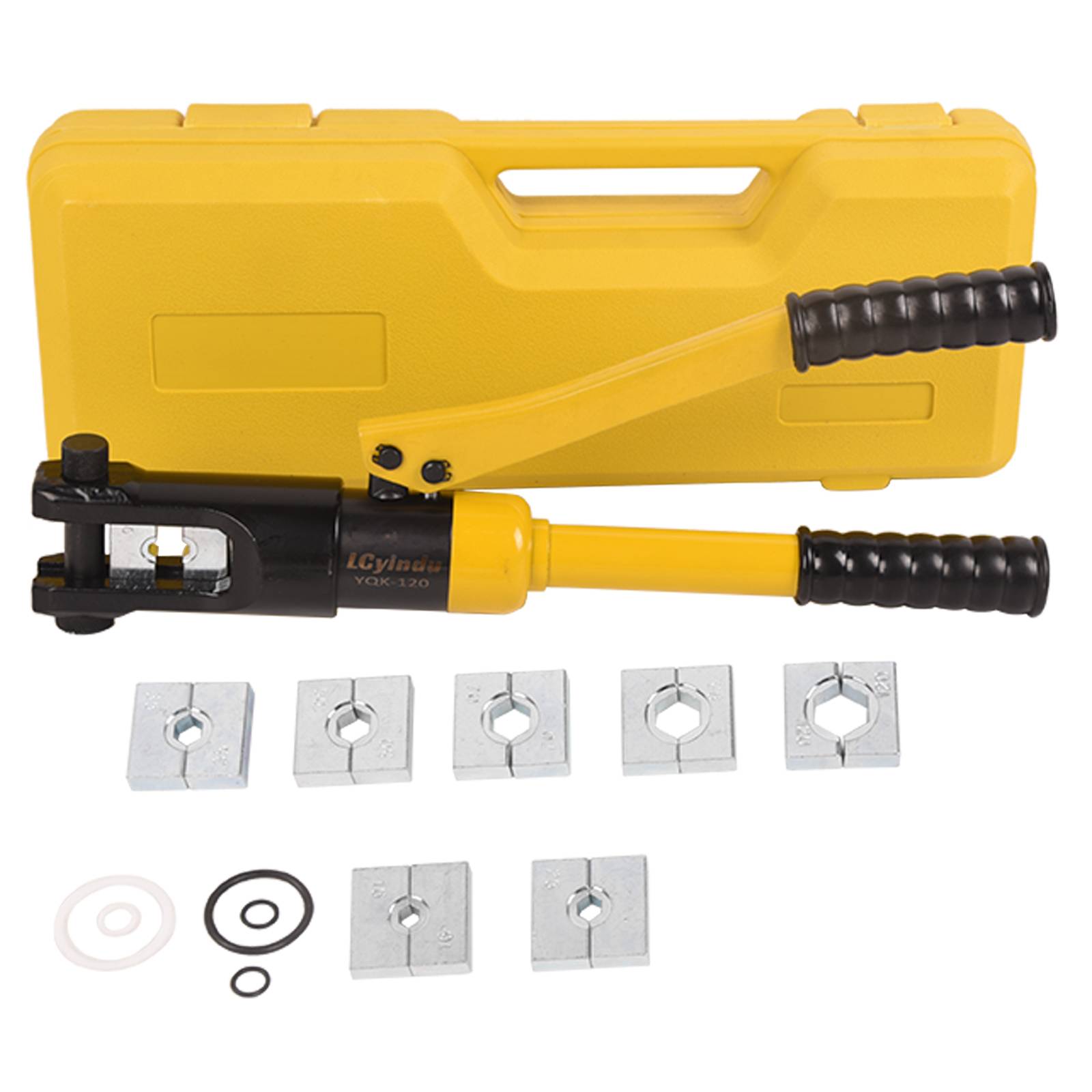 LCyindu 12T Hydraulic Crimping Tool 8AWG-250MCM Battery Cable Crimping ...