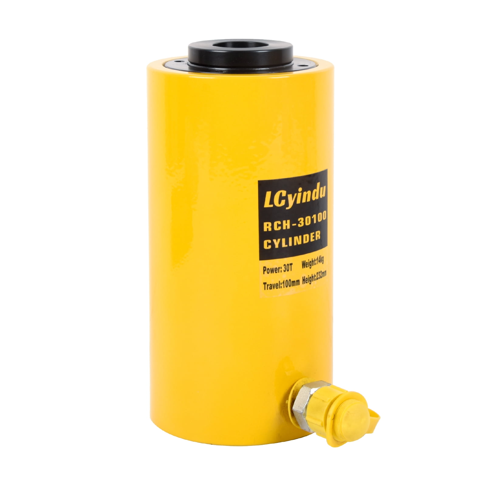 LCyindu Hydraulic Cylinder Jack 30T 4"(100mm) Stroke Hollow Single ...