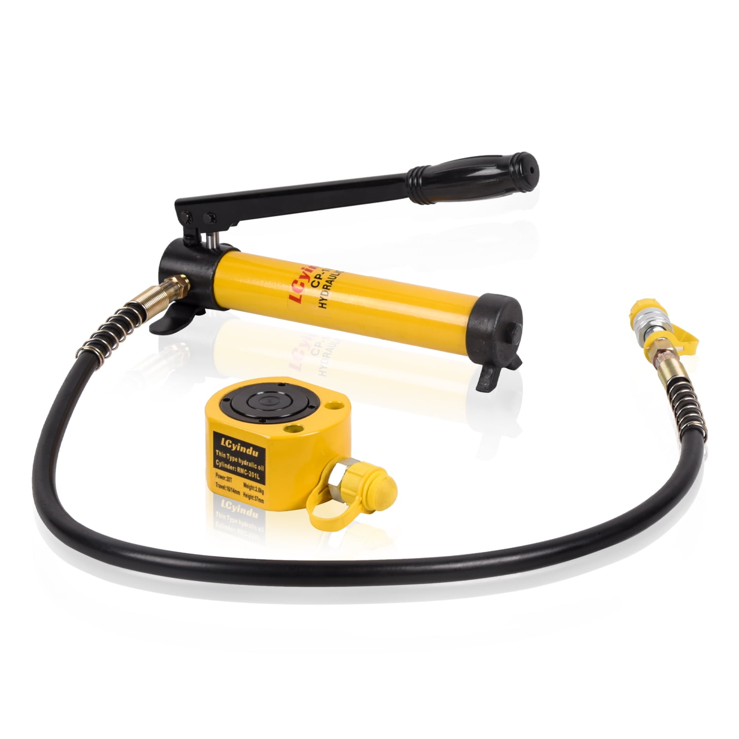 LCyindu Low Profile Hydraulic Cylinder Jack Kit 20T 44092lbs 1.06" + CP ...