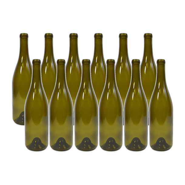 LD Carlson Antique Green Punted Burgundy Wine Bottles 750 mL - 12/Case ...
