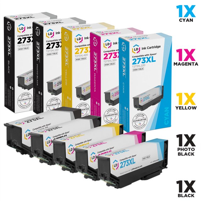 LD Compatible Cartridge Replacement for Epson 273XL High Yield (Black ...