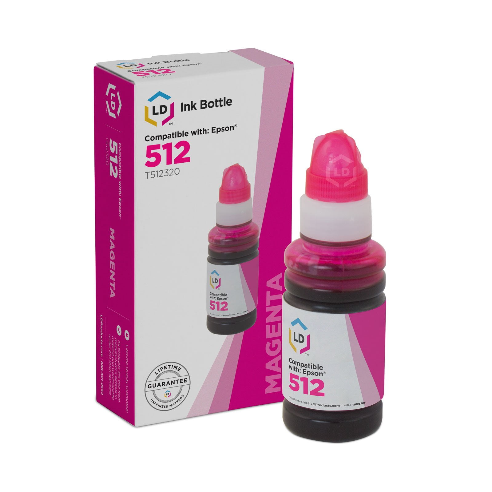LD Products Compatible Ink Bottle Replacement for Epson 512 T512320-S ...