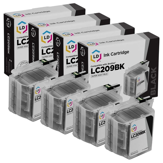 LD Compatible Ink Cartridge Replacement for Brother LC209BK Super High ...