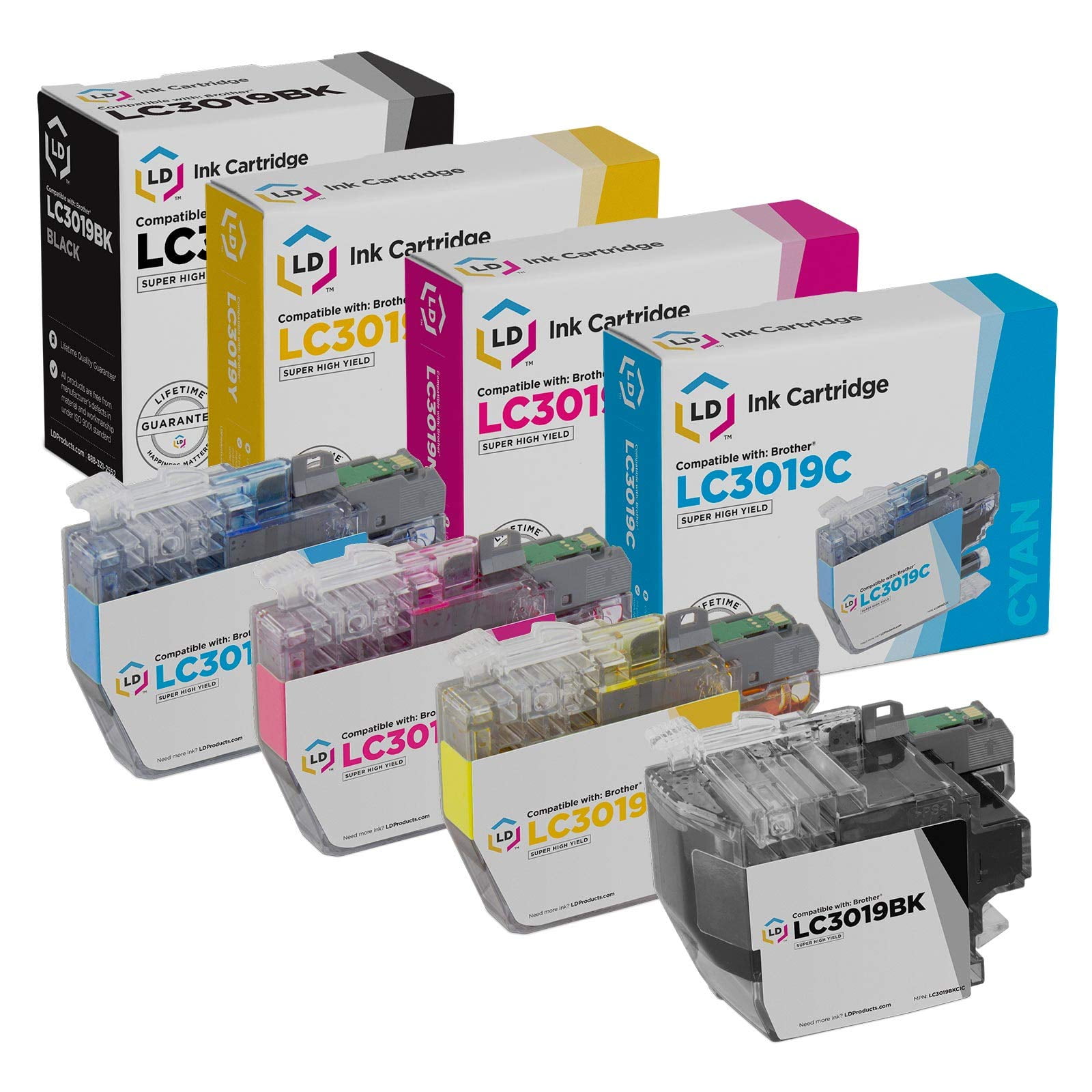 LD Compatible Ink Cartridge Replacement for Brother LC3019 Super High ...