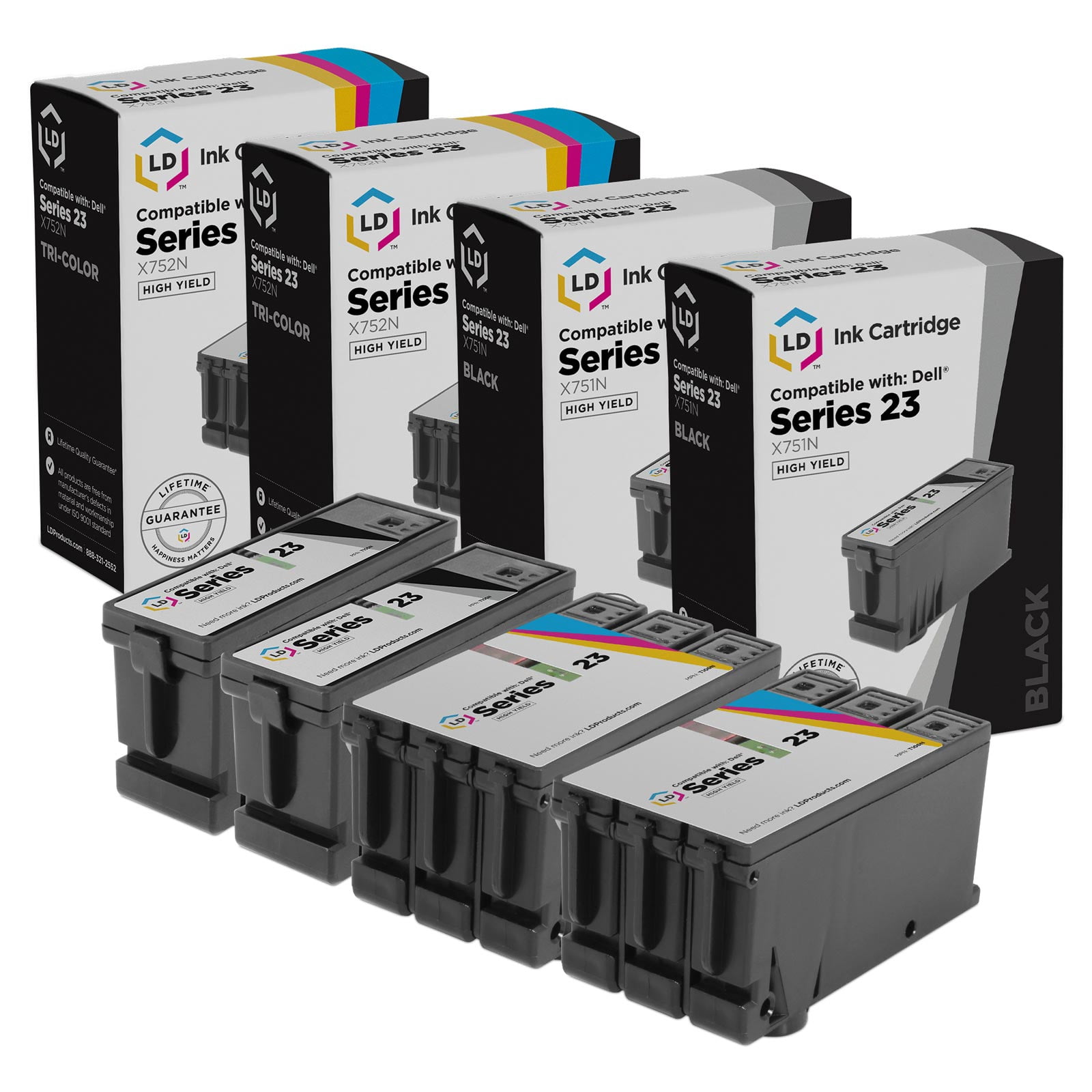 LD Compatible Ink Cartridge Replacement for Dell V515w Series 23 High ...