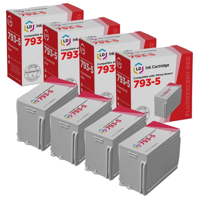 LD Products Compatible Replacement Pitney Bowes 793-5 4pk Ink Mailing ...