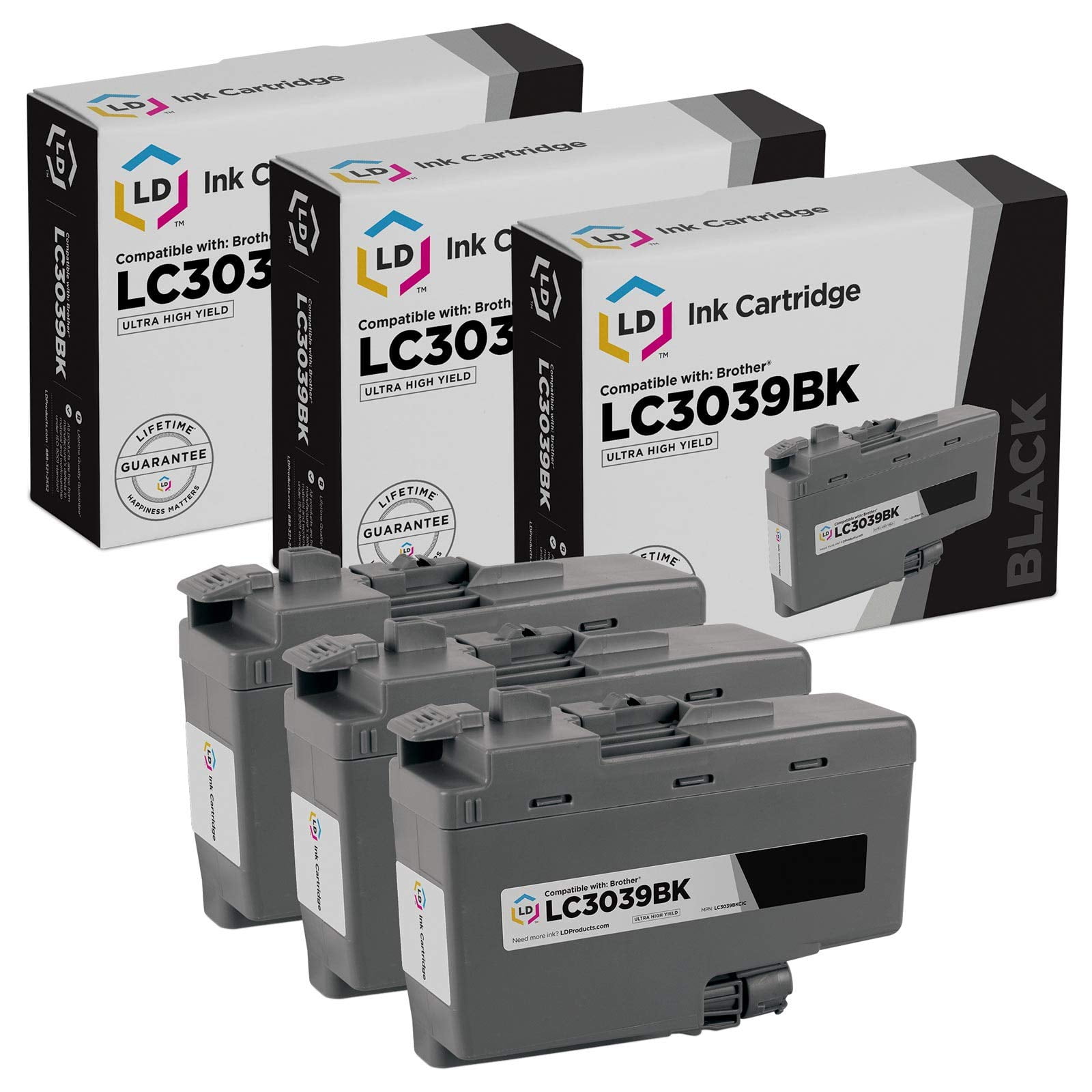 LD Products Compatible Replacement Brother LC3039BK Ultra High Yield ...