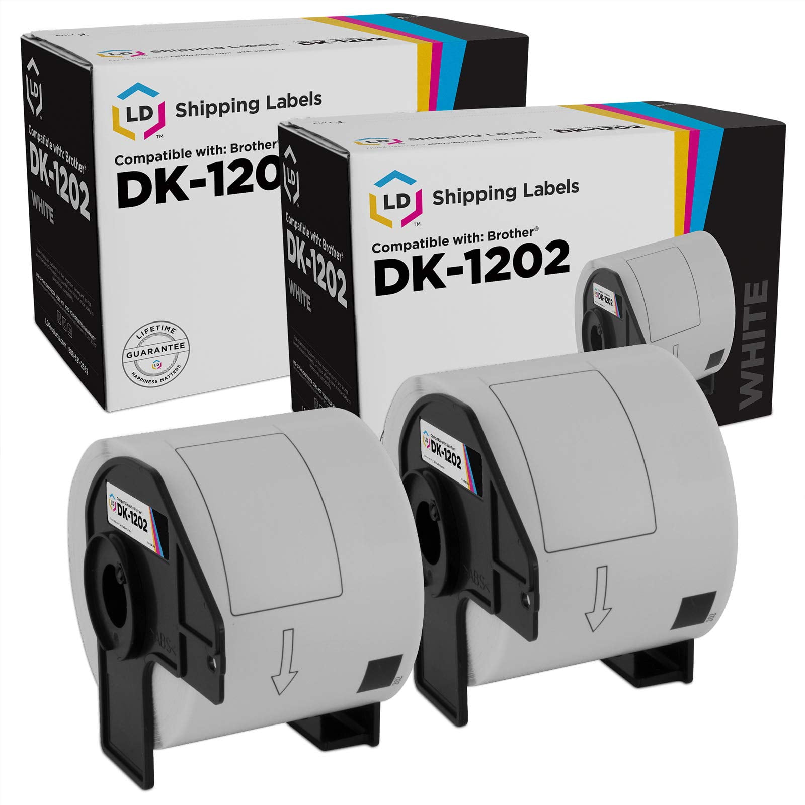 LD Products Compatible Replacement Brother DK-1202 2 Rolls of Shipping ...
