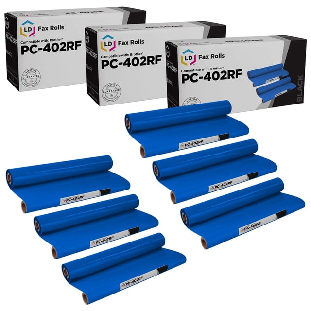 LD Products Compatible Replacement for Brother PC402 Set of 6 Thermal ...