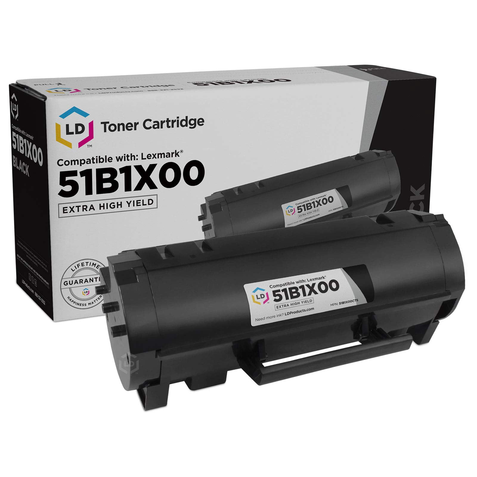 LD Products Compatible Replacement Lexmark 51B1X00 Extra High Yield ...