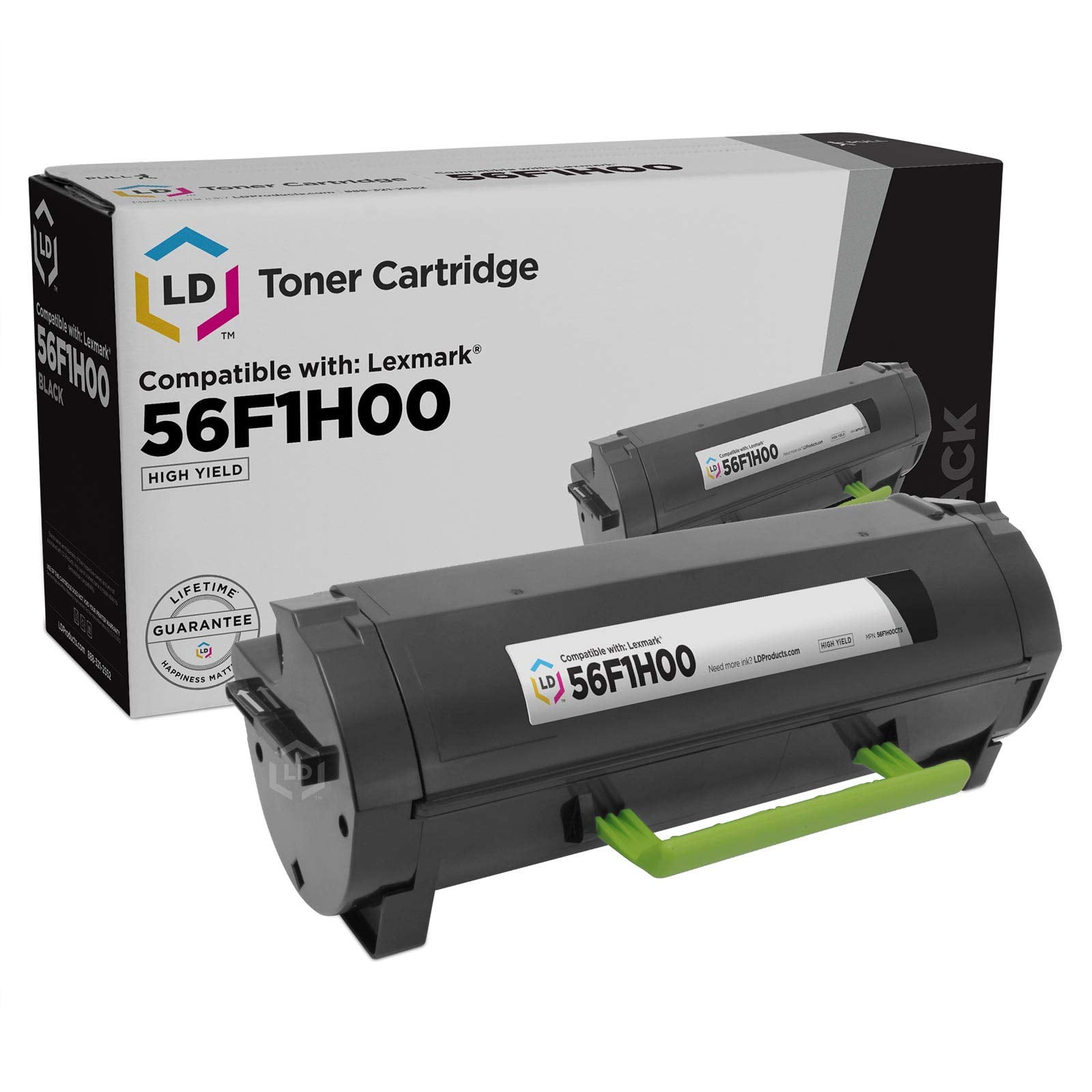 LD Compatible Toner Cartridge Replacement for Lexmark 56F1H00 High ...