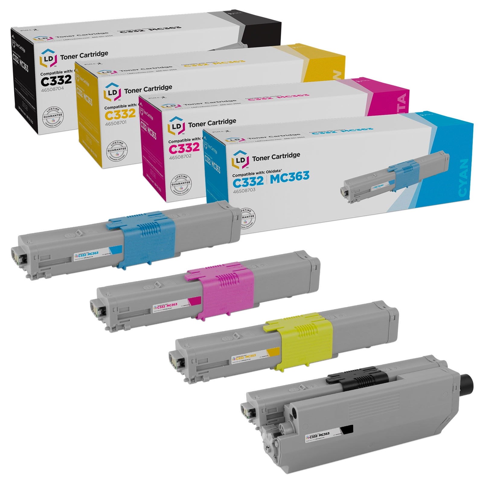 LD Compatible Toner Cartridge Replacement for Okidata C332dn & MC363dn ...