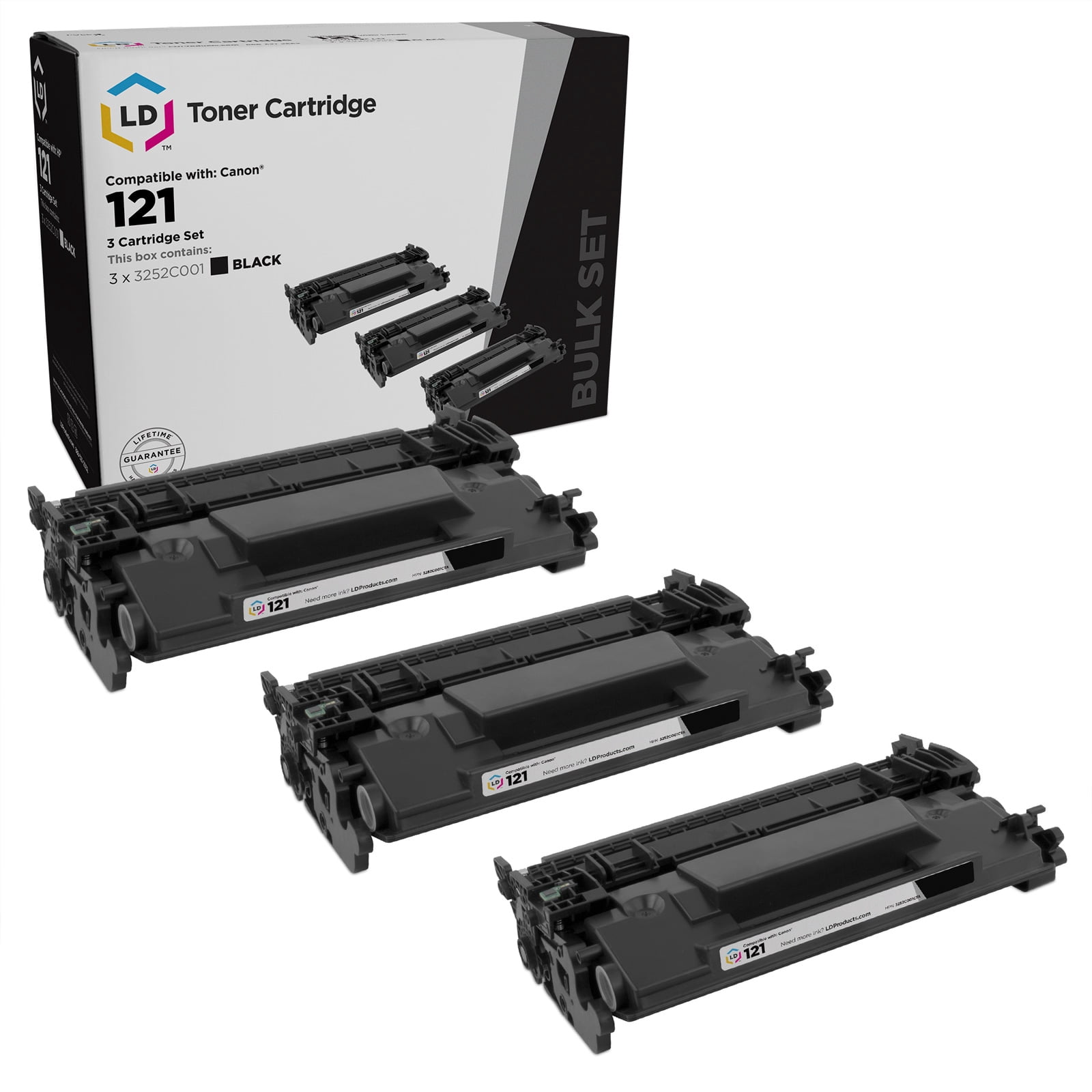 LD Products Compatible Toner Cartridge Replacements for Canon 121 ...
