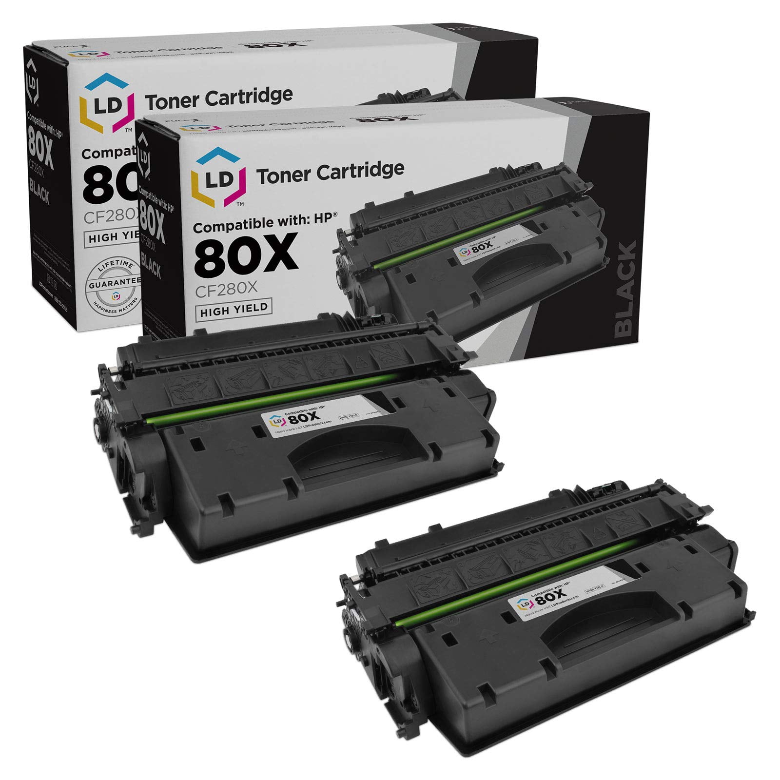 LD Compatible Toner Cartridge Replacements for HP 80X CF280X HY Black ...