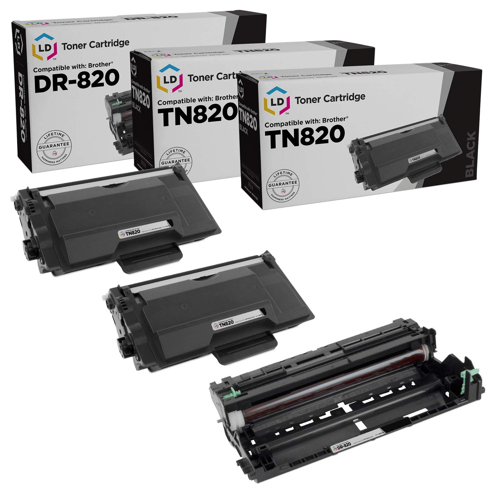 LD Products Compatible Replacement Toner & Drum Unit Brother TN820 ...