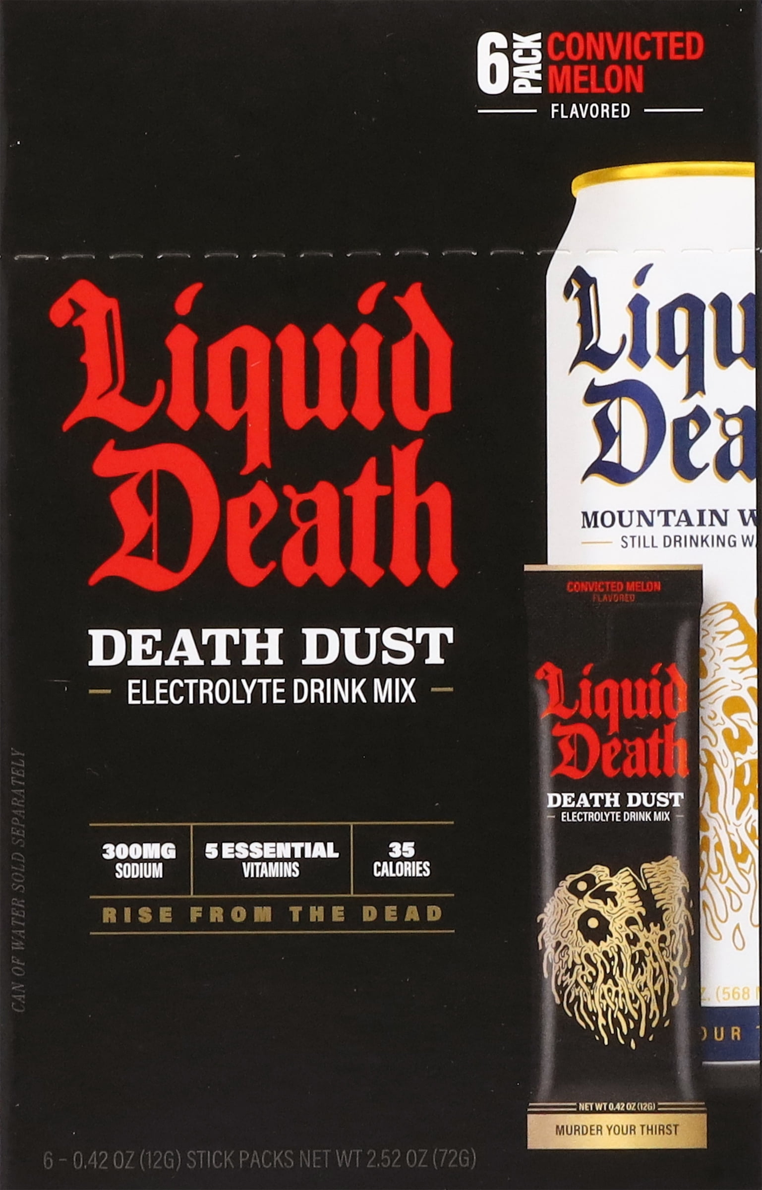 Liquid Death Death Dust Convicted Melon Electrolyte Drink Mix with ...