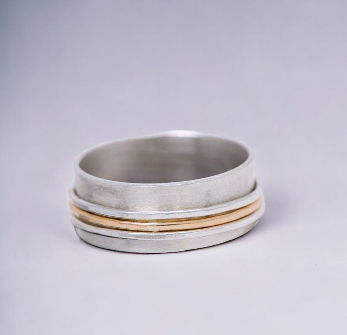 LD DESIGNS 925 Sterling Silver Spinner Ring – Handmade Fidget ...