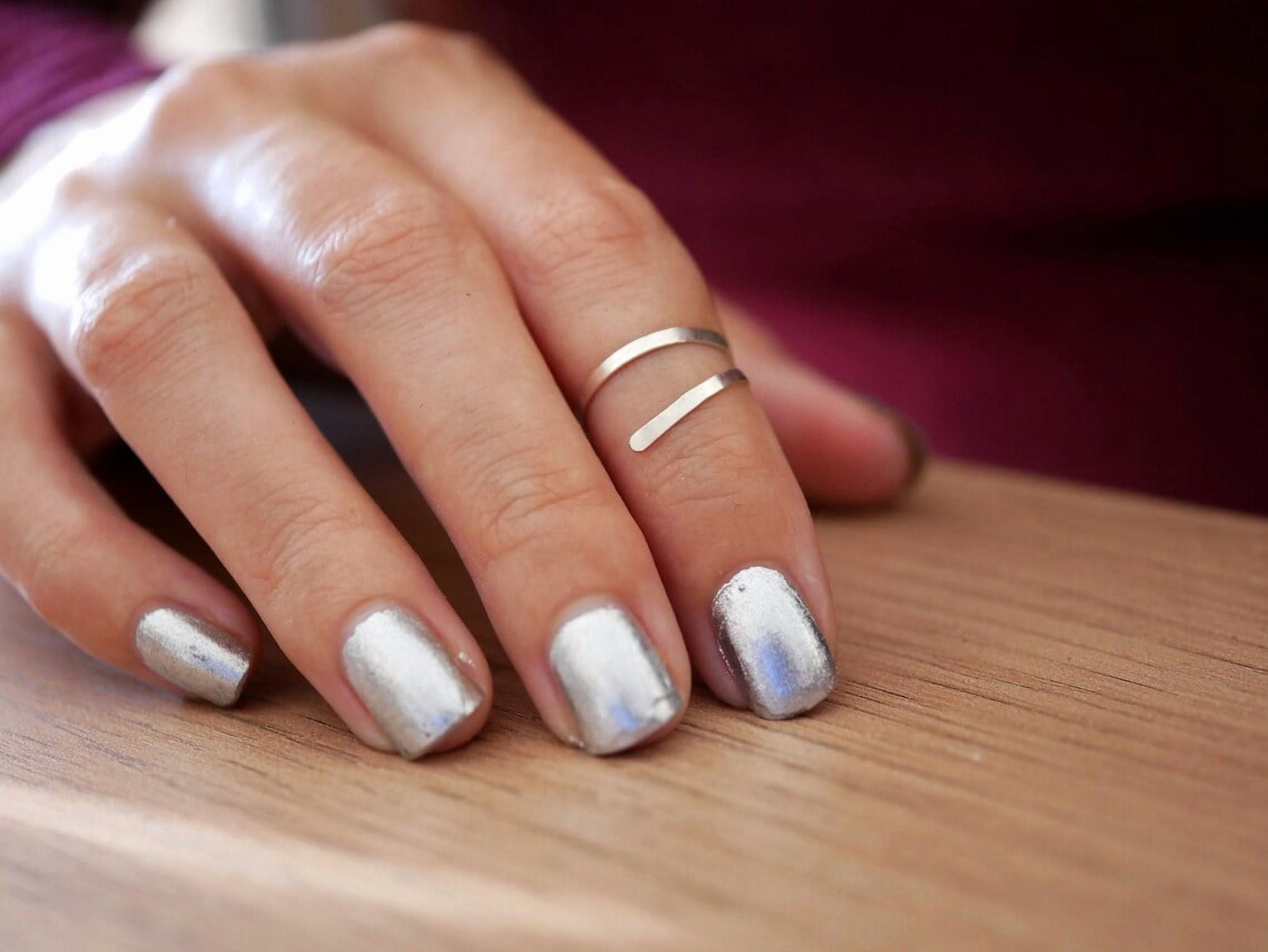 LD DESIGNS Adjustable Minimalist Sterling Silver Knuckle Ring for Women ...