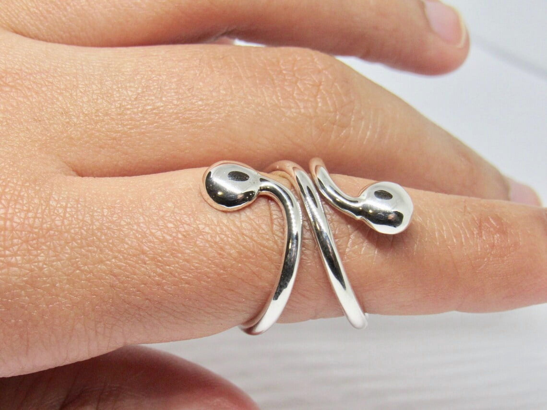 LD DESIGNS Adjustable Sterling Silver Circles Splint Ring for Mallet ...